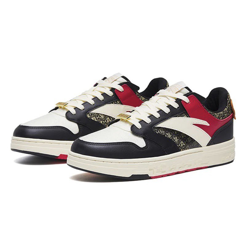 Кеды ANTA Street Play Black/Light Off White/Classic Red Чёрный/Белый/Красны