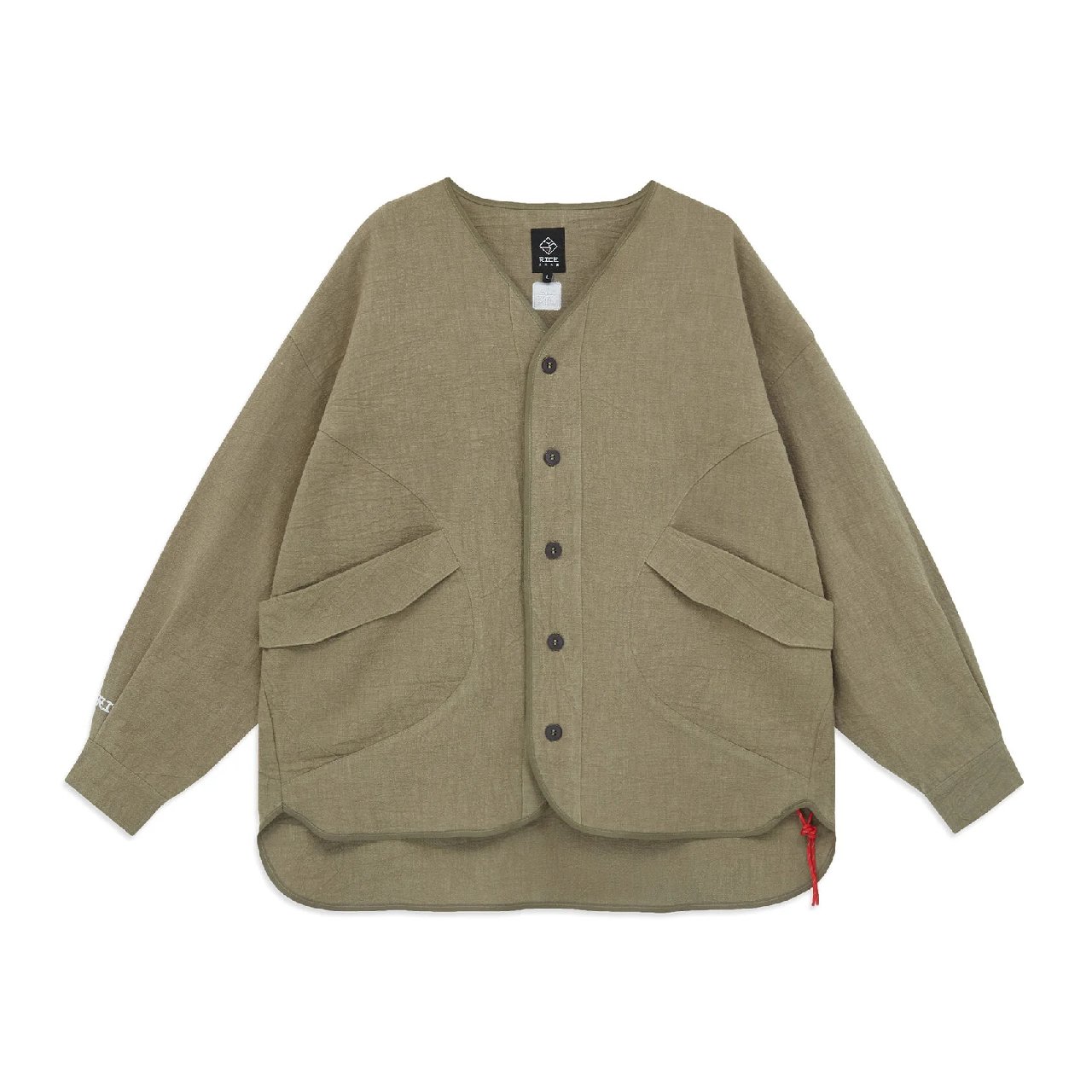 Рубашка RICE PANASIAN SHIRT RAMI/GREEN MATCH